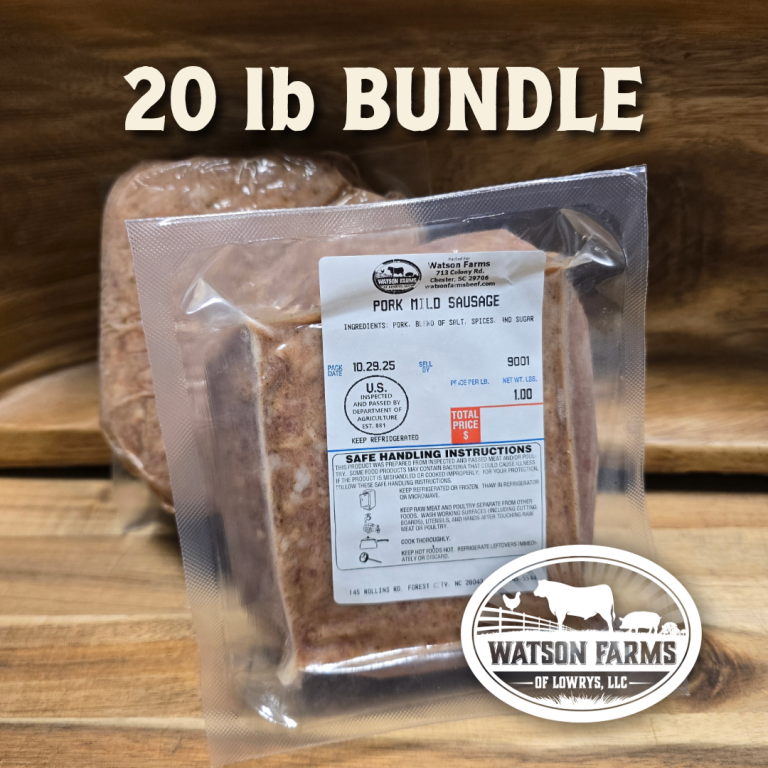 Mild Sausage – 20lb Bundle – Watson Farms