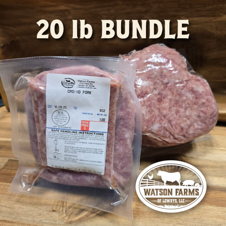 Ground Pork – 20 LB Bundle – Watson Farms