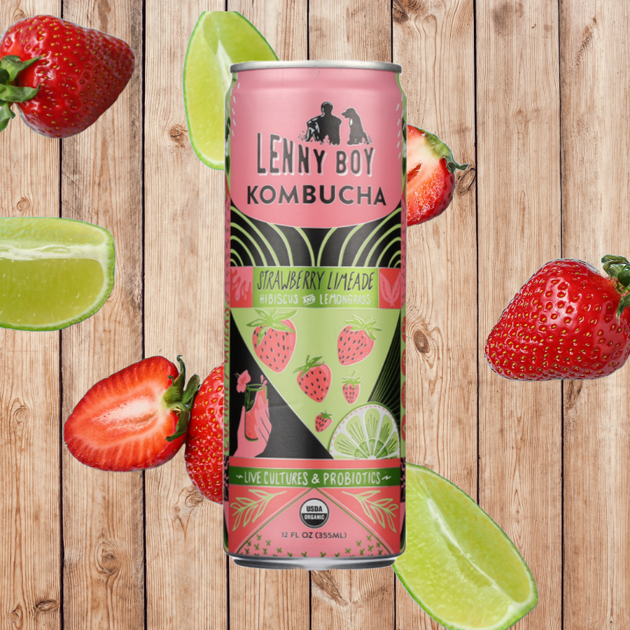 Lenny Boy Kombucha – Strawberry Limeade – Watson Farms